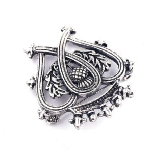 Traditional Scottish Style Luckenbooth Brooch Pin - Silver/Metal (0.3 oz)