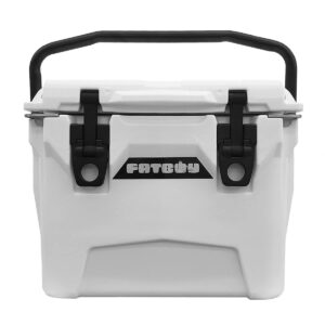 fatboy 10qt rotomolded cooler chest ice box hard lunch box (white)