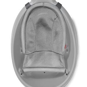 Skip Hop Baby Bath Tub, 3-Stage Smart Sling Tub, Moby, Grey