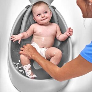 Skip Hop Baby Bath Tub, 3-Stage Smart Sling Tub, Moby, Grey