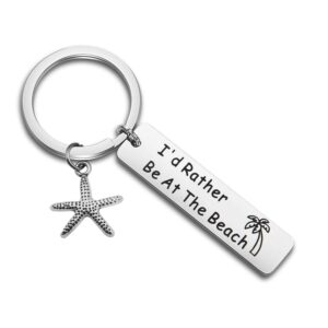 seiraa i'd rather be at the beach gift for beach lover starfish charm jewelry ocean nautical vacation gif (i'd rather be at the beach)