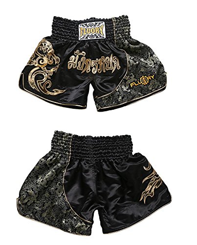 FLUORY Muay Thai Fight Shorts,MMA Shorts Clothing Training Cage Fighting Grappling Martial Arts Kickboxing Shorts Clothing