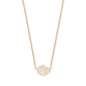 Kendra Scott Tess Pendant Necklace for Women, Fashion Jewelry, Gold-Plated, Iridescent Drusy