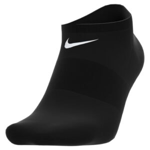 nike everyday cushion no show socks, unisex nike socks, black/white, l (pack of 6 pairs of socks)