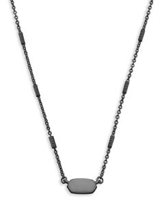 kendra scott fern pendant necklace for women, dainty fashion jewelry, gunmetal-plated