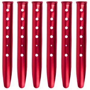 triwonder 6x snow and sand tent stakes pegs - aluminum u-shaped tent pegs tent nails lightweight for camping hiking backpacking (red - u-shaped - 12.2 inches)