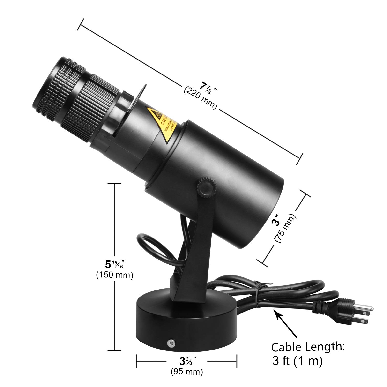 MOUNTAIN ARK 15W LED White Spot Light, Round Glass, Manual Focus, 4 Apertures, Great for Parties, Weddings, Bars