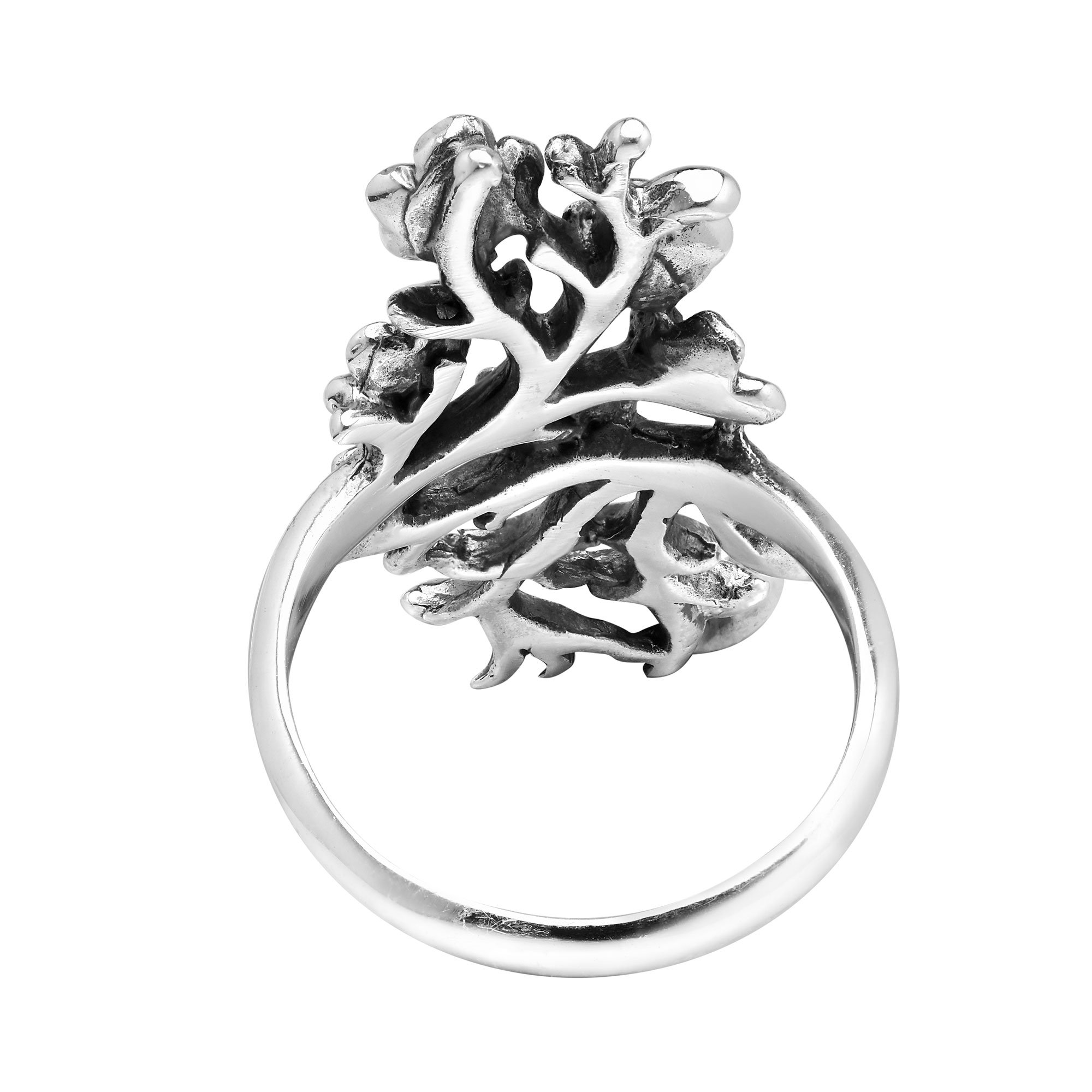 AeraVida Magnificent Bouquet of Daisies Floral .925 Sterling Silver Ring (9)