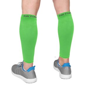 calf compression sleeves for men and women - leg compression sleeve - footless compression socks for runners, shin splints, varicose vein & calf pain relief - calf brace for running, cycling, travel