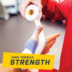 Howies White Athletic Tape Bulk - 24 Rolls 1" x 15yd Pro Grade Strength Sports Tape, Easy Tear, No Sticky Residue!