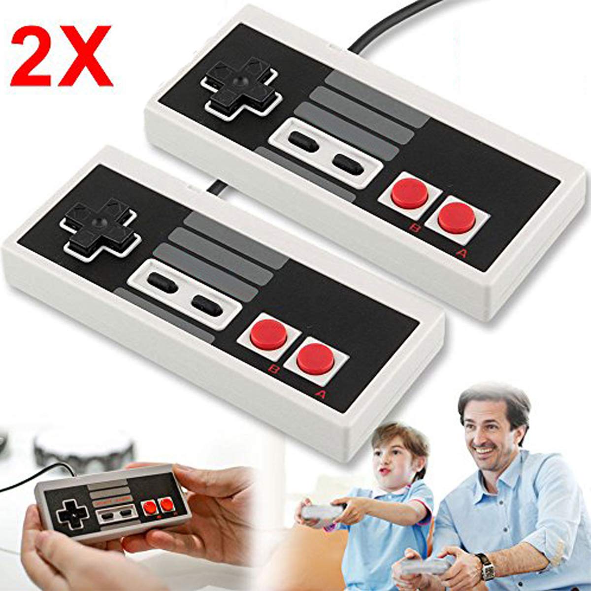 2-Pack NES Controllers for NES 8 Bit Entertainment System Console Control Pad¡­