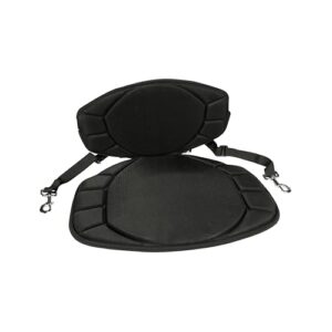 pelican boats - sit-on-top kayak or sup seat – ps0480-3 - universal fit water repellent cushion with back support, black