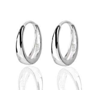 925 sterling silver mini hoop earrings for women - hypoallergenic cartilage, tragus, 10mm-15mm