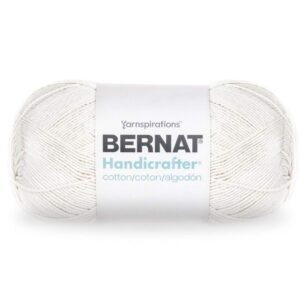 bernat handicrafter cotton yarn, 14 oz, 100% cotton, ball off white