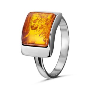 holidaygiftshops sterling silver and baltic honey amber ring sunniva