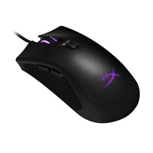 hyperx pulsefire fps pro - gaming mouse, software controlled rgb light effects & macro customization, pixart 3389 sensor up to 16,000 dpi, 6 programmable buttons, mouse weight 95g,black