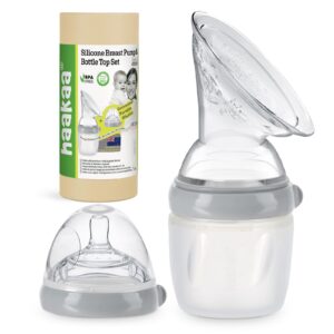 haakaa manual breast pump breast milk collector gen 3 multi-functional feeding set 5.4oz/160ml