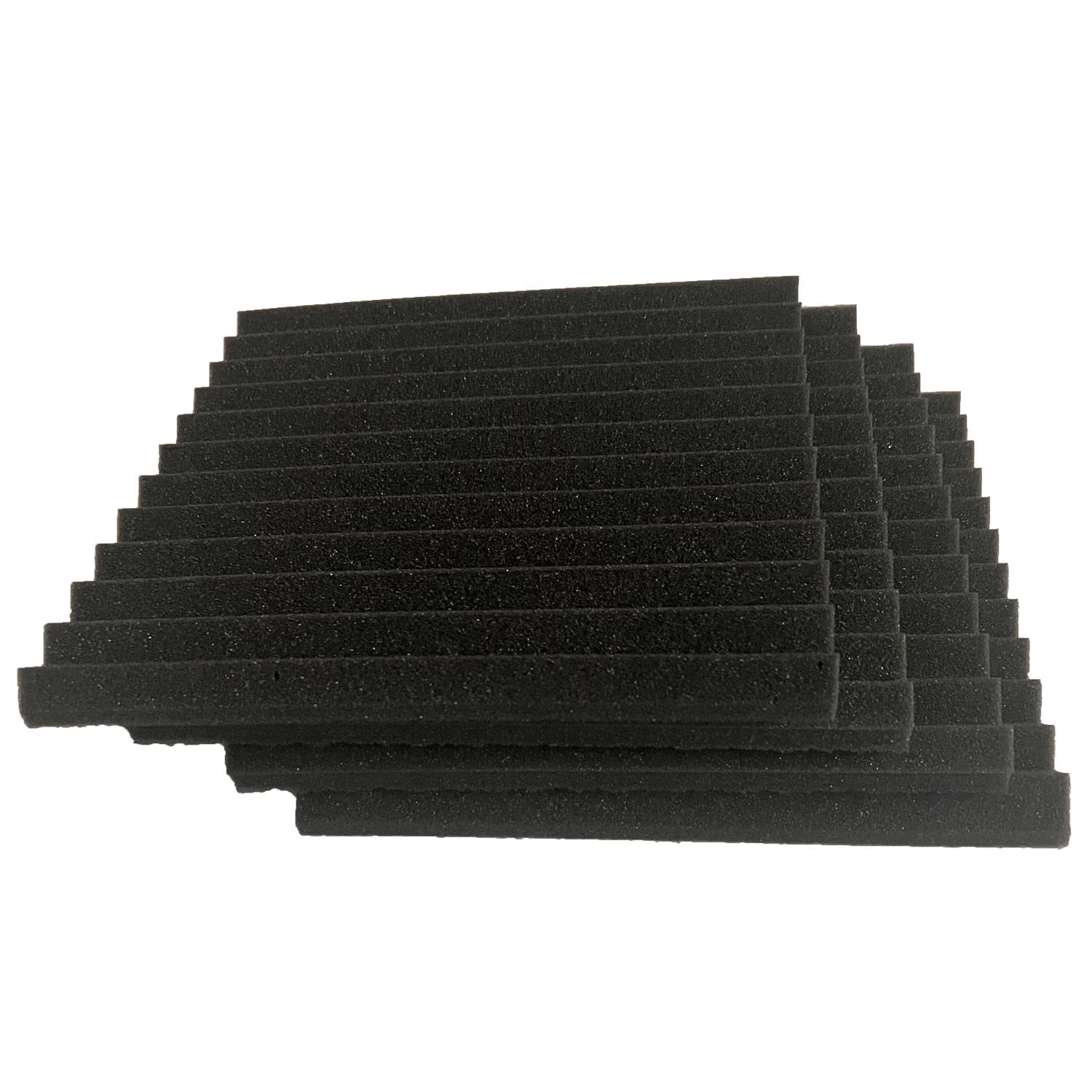 52 Pack Black Double-sided tape 1" x 12" x 12" Acoustic Grid Studio Foam Sound Absorption Wall Panels