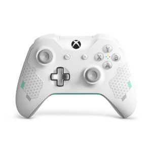 microsoft xbox wireless controller sport white special edition - wireless - bluetooth - xbox one - pc - diamond rubberized grips - white/mint