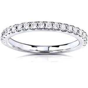 kobelli lab grown diamond semi-eternity band 1/4 ctw 14k white gold (def/vs), 10.5