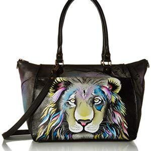 Anna by Anuschka Tote Bag | Genuine Leather | Large, Lion Pride