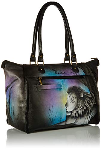 Anna by Anuschka Tote Bag | Genuine Leather | Large, Lion Pride