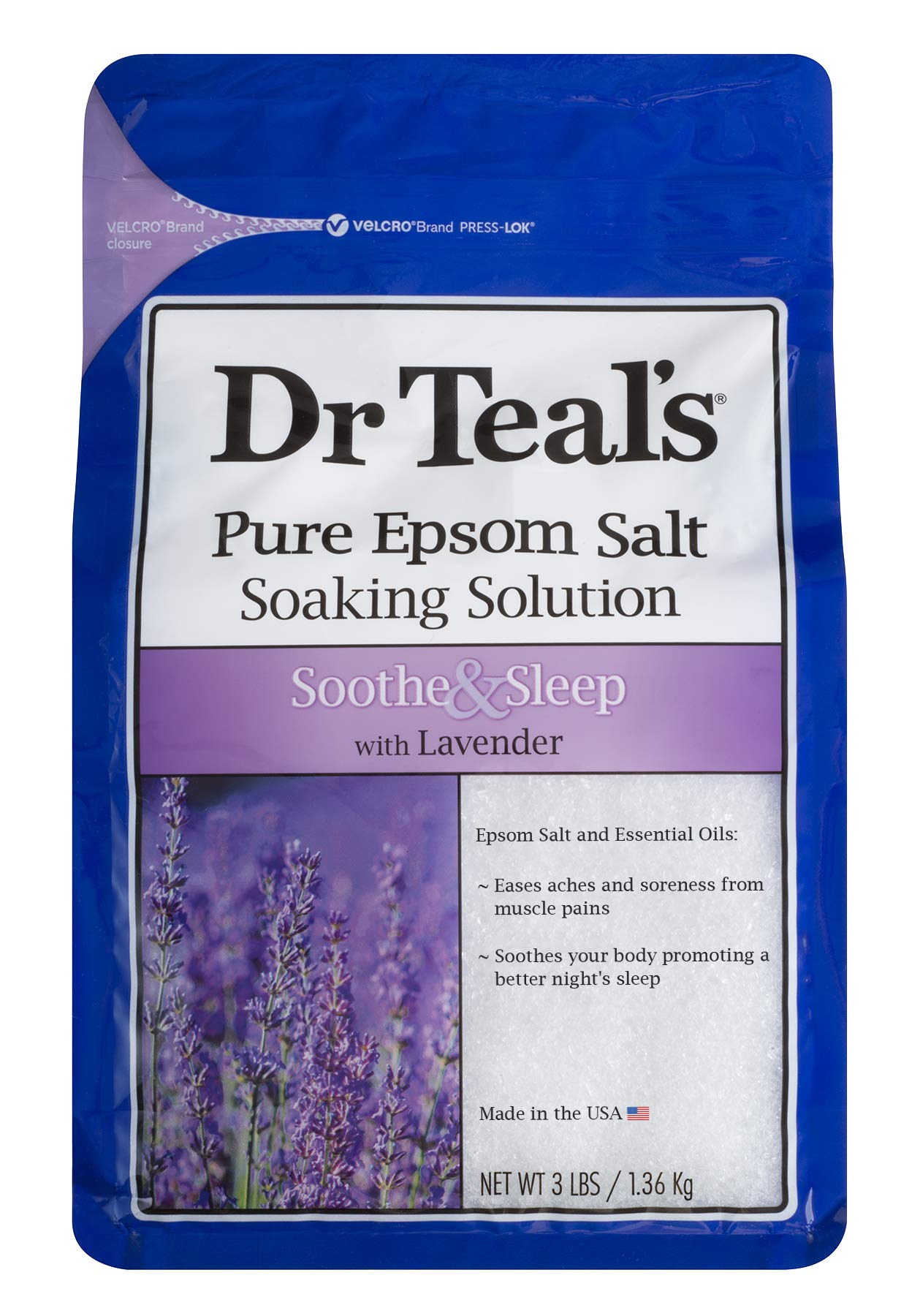 Dr Teal's Salt Bath Variety Gift Set (4 Pack, 3lbs Ea.) - Glow & Radiance Vitamin C & Citrus, Soothe & Sleep Lavender - Pure Epsom Salt & Essential Oils Nourish Skin & Promote Better Sleep