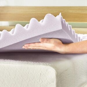 Best Price Mattress King Mattress Topper - 3 Inch 5-Zone Memory Foam Bed Topper with Lavender Infused Cooling Mattress Pad, King Size