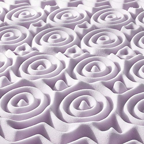 Best Price Mattress King Mattress Topper - 3 Inch 5-Zone Memory Foam Bed Topper with Lavender Infused Cooling Mattress Pad, King Size