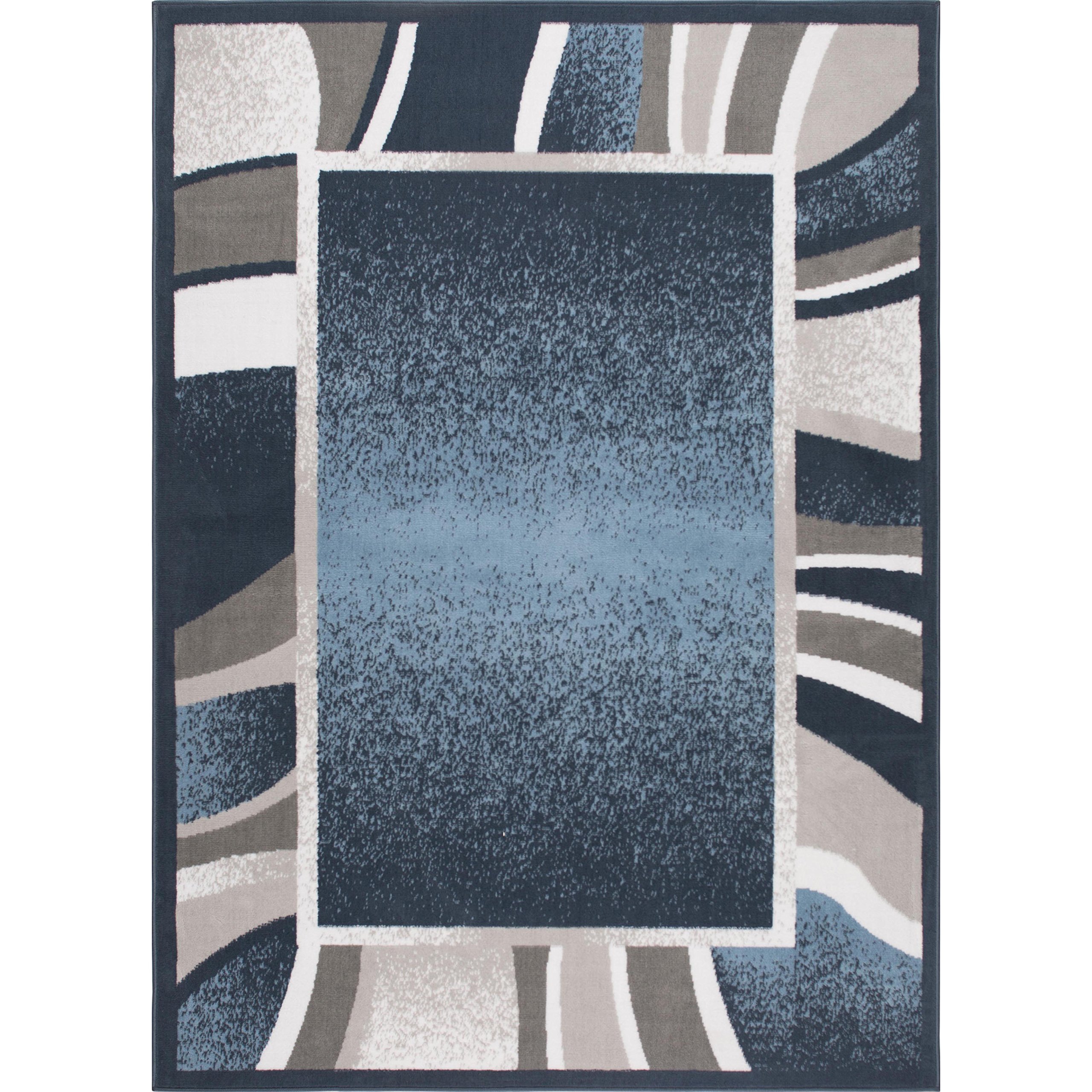 Home Dynamix Lyndhurst Rotana Modern Area Rug, Contemporary Blue/Gray/Ivory 7'8"x10'7", Rectangular