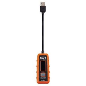 Klein Tools ET900 USB Power Meter, USB-A Digital Meter for Voltage, Current, Capacity, Energy Resistance