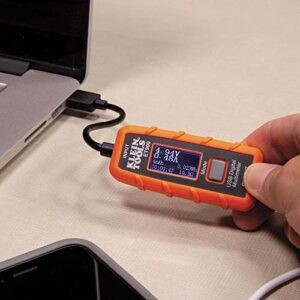 Klein Tools ET900 USB Power Meter, USB-A Digital Meter for Voltage, Current, Capacity, Energy Resistance