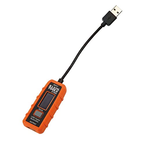 Klein Tools ET900 USB Power Meter, USB-A Digital Meter for Voltage, Current, Capacity, Energy Resistance