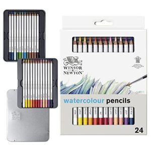 winsor & newton studio collection artist pencils, watercolor pencils, set of 24