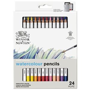 Winsor & Newton Studio Collection Artist Pencils, Watercolor Pencils, Set of 24