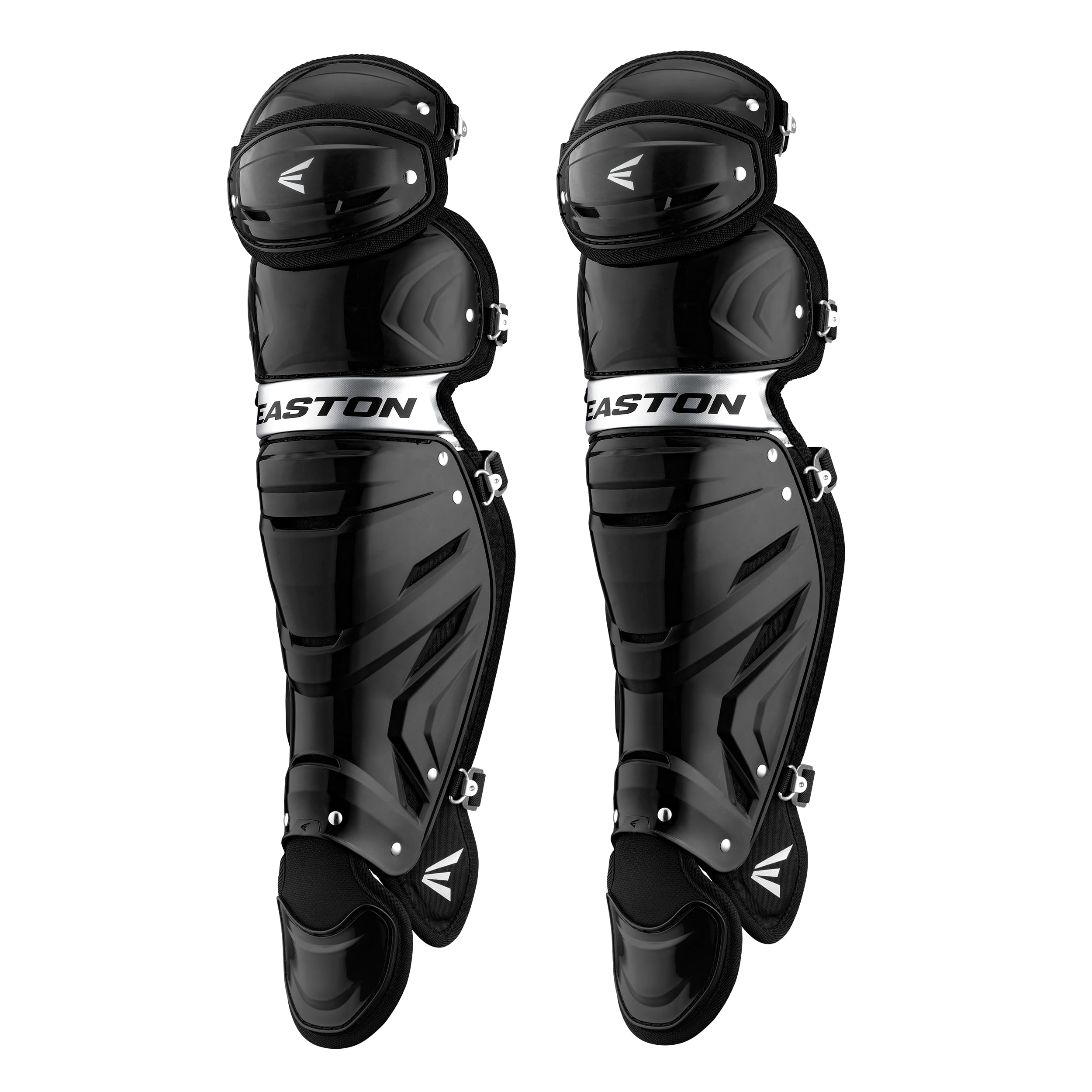 Easton | GAMETIME Catcher's Leg Guards | Intermediate | BLACK