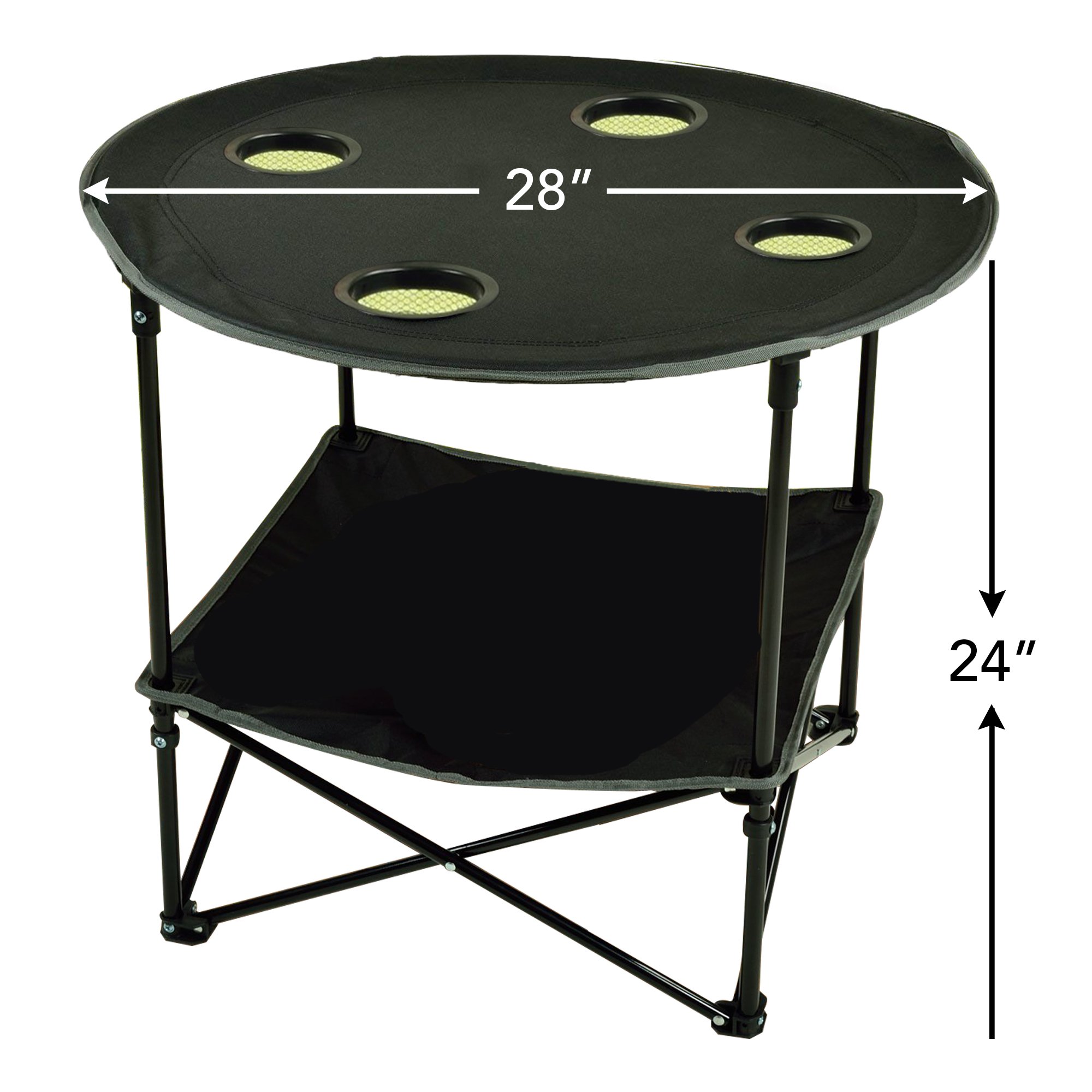 ATSENA FT-Black Camping Table, One Size