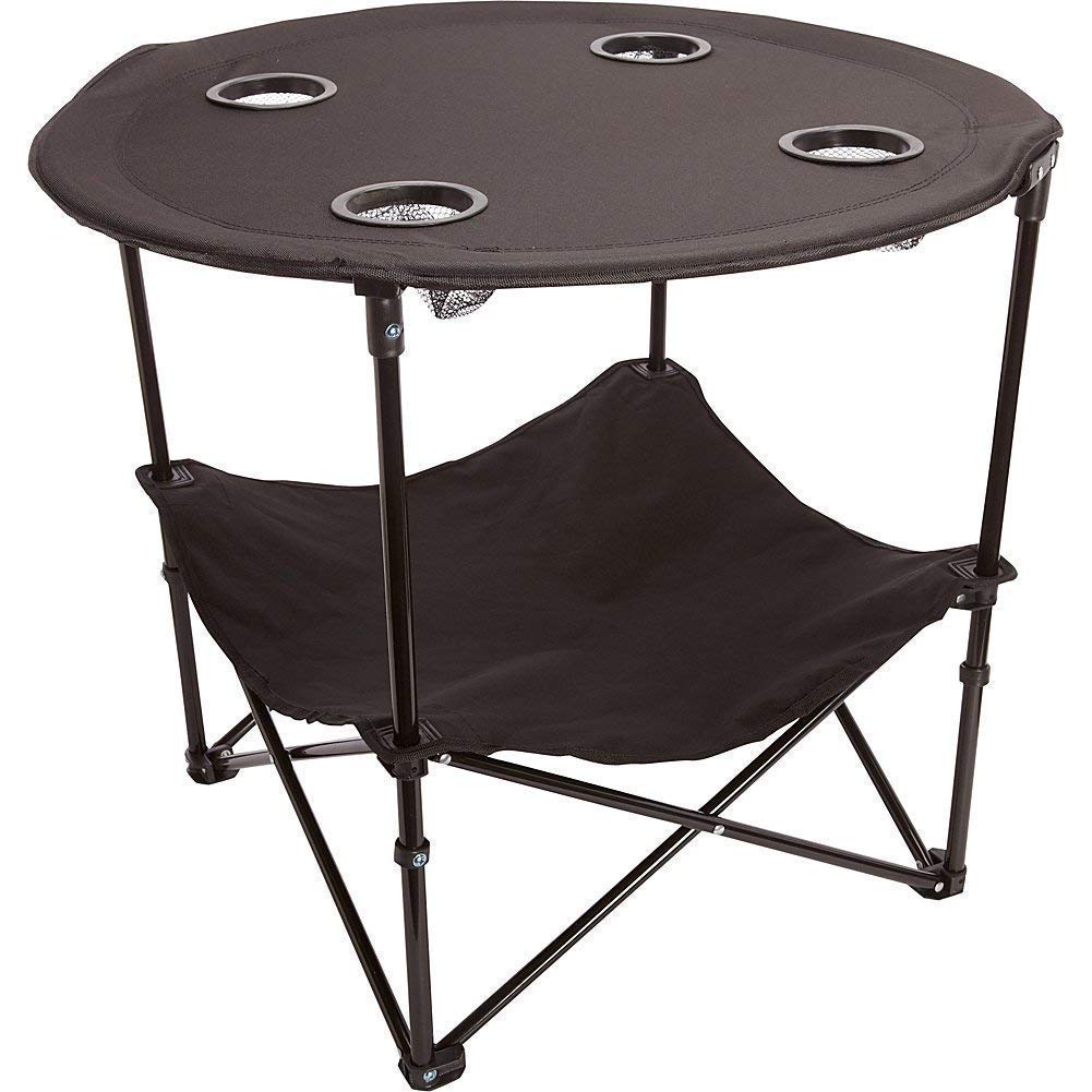 ATSENA Folding Camping Table, One Size, Black