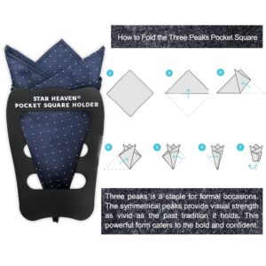 Pocket Squares Holder For Men, Best Accessories for Suits, Tuxedos,Vests and Dinner Jackets, 1Pack Assorted.