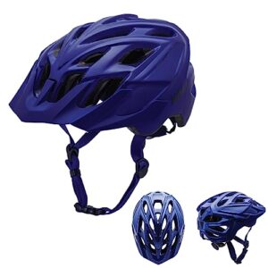 kali protectives chakra solo half size cycling helmet, solid blue, l/xl