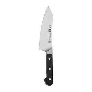 zwilling pro 7-inch rocking santoku knife, 7'', black/stainless steel