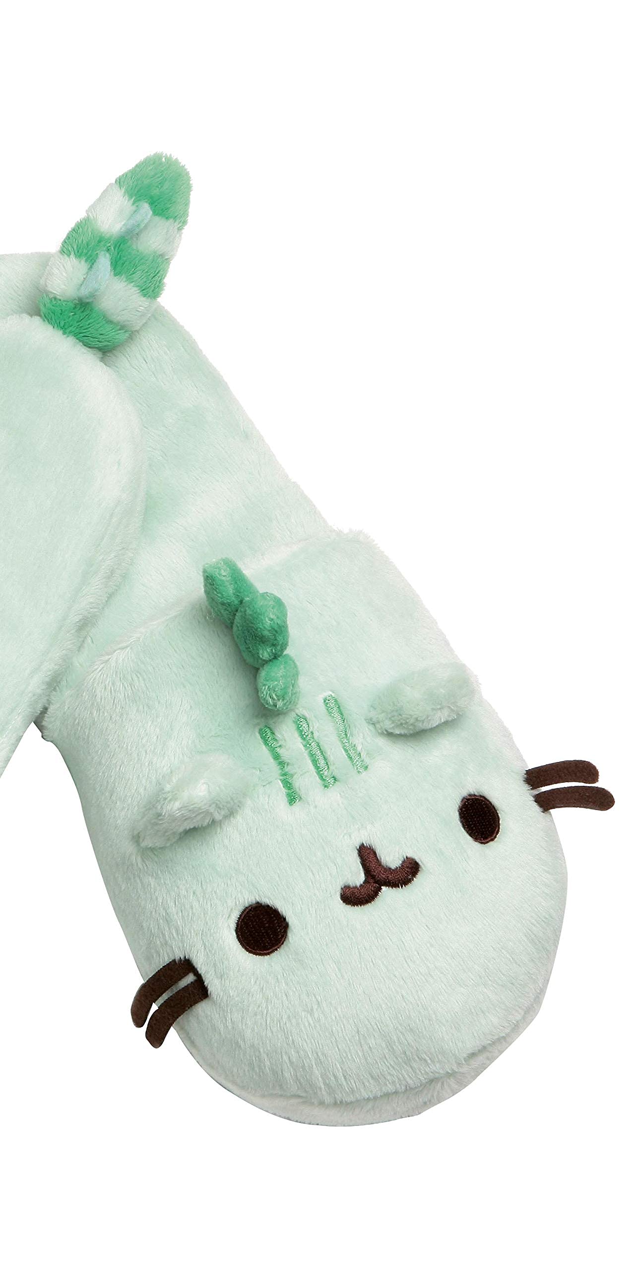 GUND Pusheenosaurus Pusheen Plush Dino Slippers, Green, One Size Fits Most