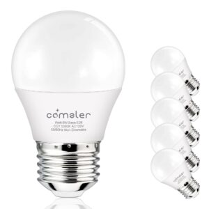 comzler 6w a15 led bulb daylight 60 watt equivalent, e26 medium screw base small light bulb cool white 5000k, home lighting decorative ceiling fan light bulbs non-dimmable(pack of 6) …