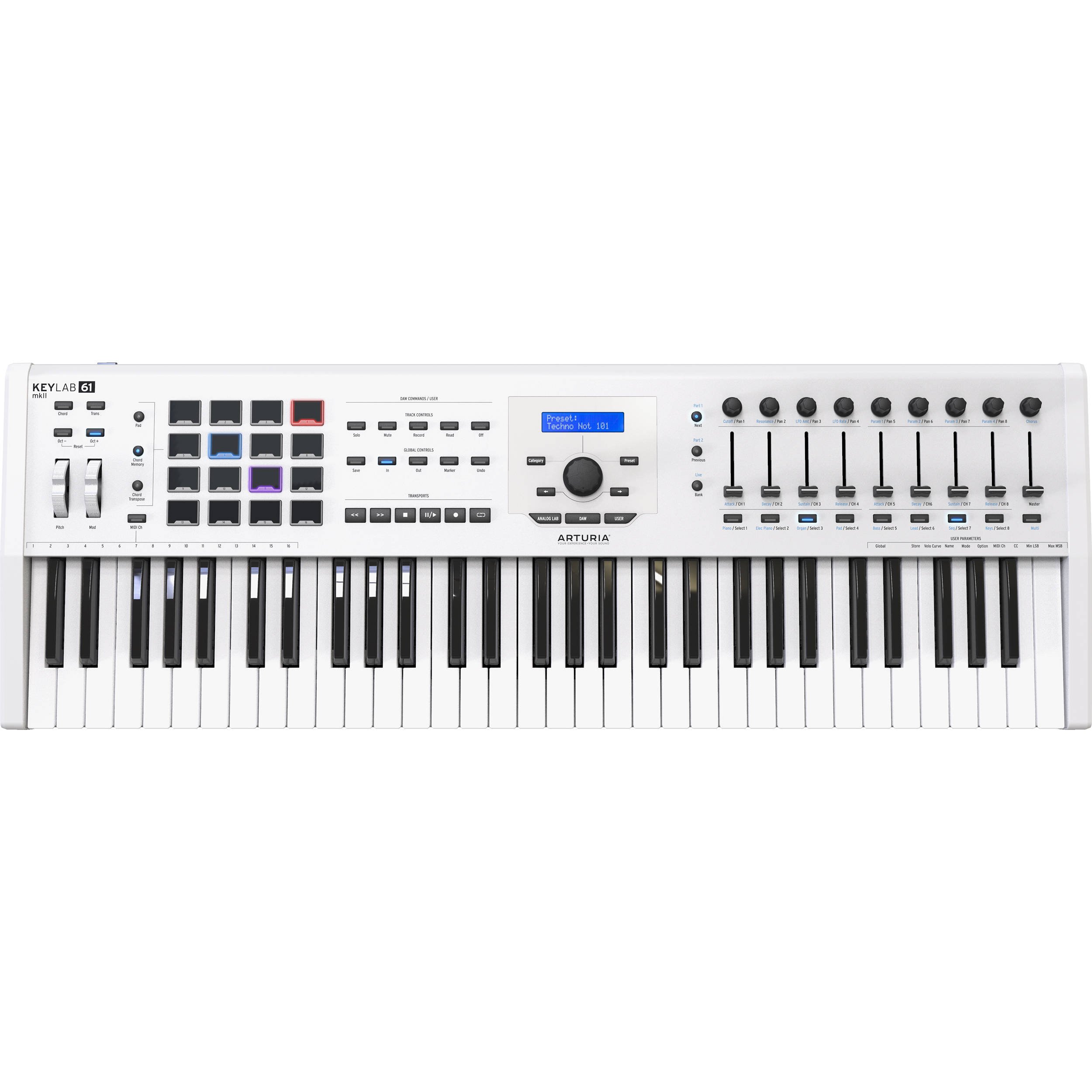 Arturia KeyLab 61 MkII - 61 Key Semi Weighted USB MIDI Keyboard Controller