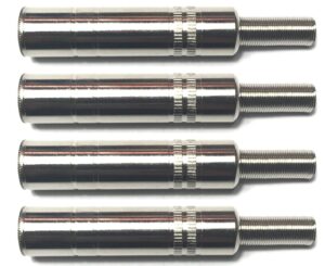 cess 1/4 inch ts female jack -1/4" cable connector for microphone and guitar - 6.35mm mono socket (4 pack)