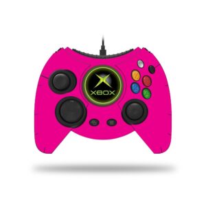 mightyskins skin compatible with microsoft xbox one hyperkin duke controller - solid hot pink | protective, durable, and unique vinyl wrap cover | easy to apply, remove | made in the usa