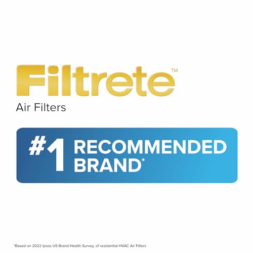 Filtrete 18x18x1 AC Furnace Air Filter, MERV 12, MPR 1500, CERTIFIED asthma & allergy friendly, 3 Month Pleated 1-Inch Electrostatic Air Cleaning Filter, 6-Pack (Actual Size 17.81x17.81x0.78 in)