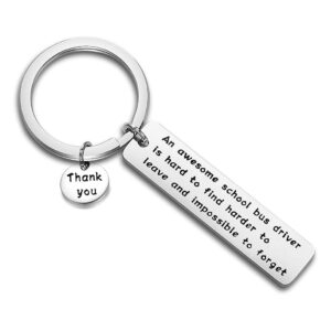 feelmem school bus driver keychain awesome bus driver appreciation gift keychain thank you gifts for driver, back to school gift(keychain)