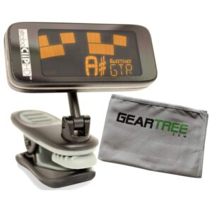 peterson stroboclip hd sc-hd clip-on tuner bundle w/polish cloth