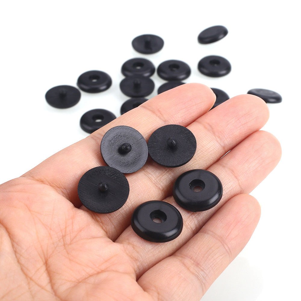 Y-Axis 5 x Seat Belt Button Buckle Clip Stop - Universal Fit Stopper Kit Black (5 Sets)